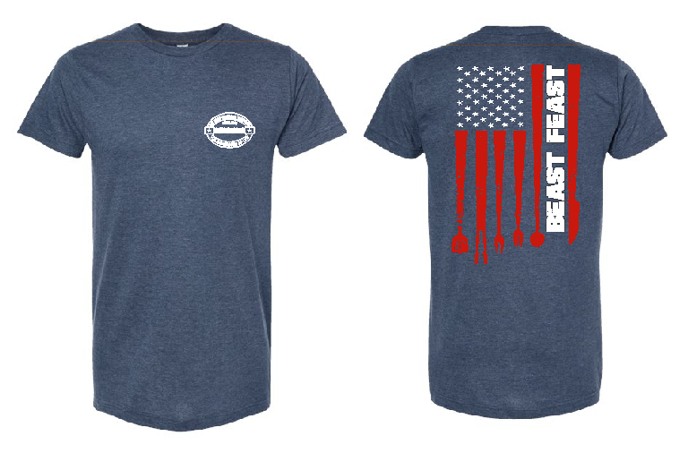 Beast Feast American flag with utensils – T&B Legacy Signs